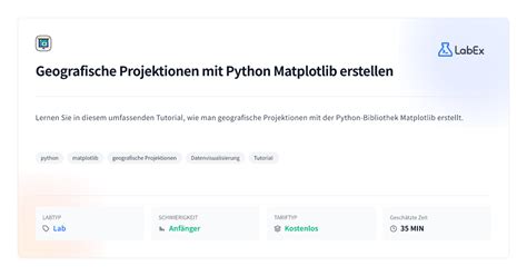 Python Matplotlib Tutorial Zu Geografischen Projektionen Labex