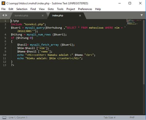 Implementasi Query Sql Pada Php Informan It