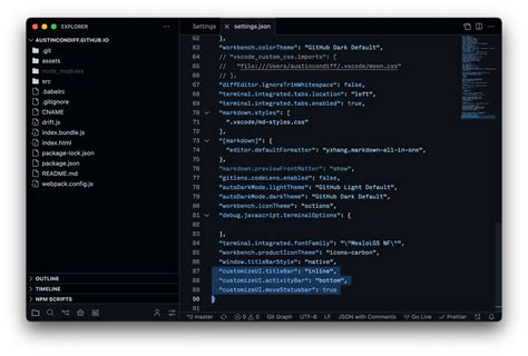 top activity bar setting doesn t work · issue 112 · iocave customize