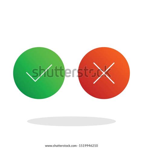 Check Mark X Icon Trendy Flat Stock Vector Royalty Free 1519946210 Shutterstock