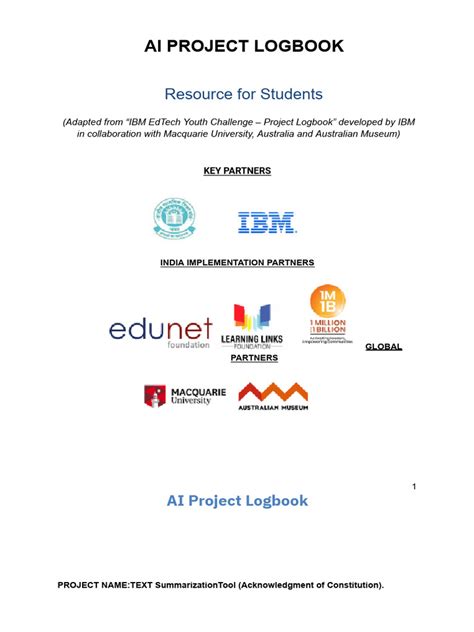 Ai Project Logbook Pdf Artificial Intelligence Intelligence Ai