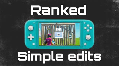 Simple Edits In Ranked Youtube