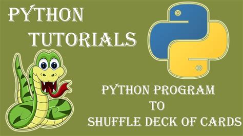 how to create a program to shuffle deck of cards using python language