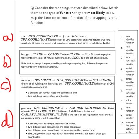 Q Consider The Mappings That Are Described Below Chegg Com