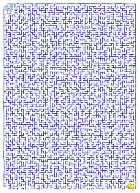 두더지 어려운 미로찾기 프린트 도안자료 Artofit