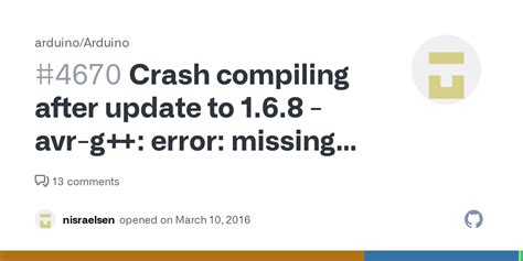 Crash Compiling After Update To Avr G Error Missing Filename After O Issue