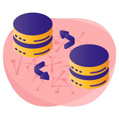 Premium Vector Database Active Passive Replication Isometric Concept Virtual Synchrony Vector