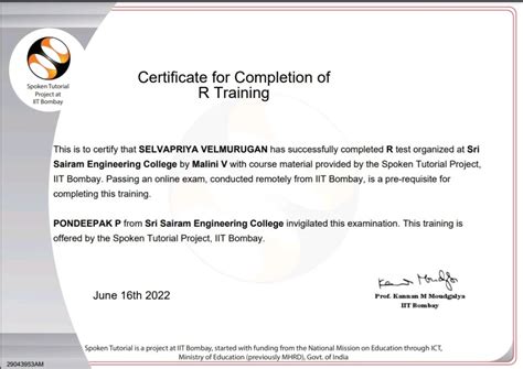 Selvapriya V On Linkedin Training Iitbombay Spokentutorial