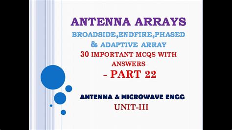 ec8701 mcq antenna and microwave engineering mcq broadside array