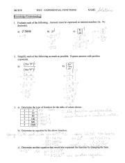 Mastering Exponential Functions: Evaluations and Graphs | Course Hero