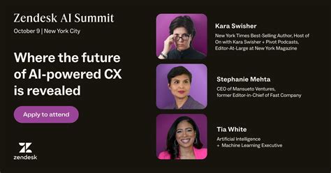 Zendesk On Linkedin 📩 Apply For A Spot At The Invite Only Zendesk Ai Summit In Nyc On October