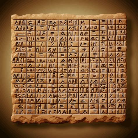 Premium Vector Cuneiform Ancient Alphabet Sumerians Lines