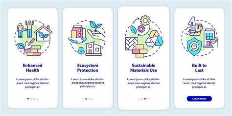 Sustainable Architecture Principles Onboarding Mobile App Screen