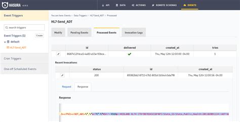 sending hl7 v2 messages with hasura hapi and serverless towards data