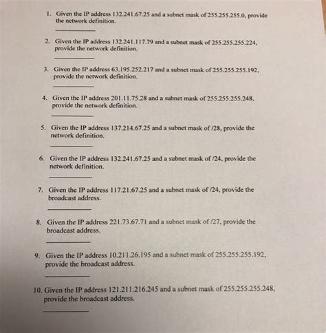 Solved 1 Given The Ip Address 1322416725 And A Subnet