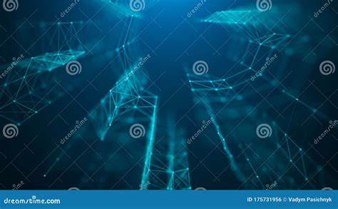 Abstract Blue Digital Background Big Data Visualization Science