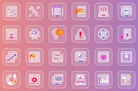 Premium Vector Simple Set Web Disign And Development Line Icons For