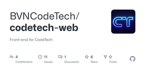Github Bvncodetechcodetech Web Front End For Codetech
