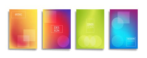 밝은 그라데이션 색상 추상적 인 라인 패턴 배경 커버 디자인 트렌디하고 선명한 선명한 색상의 현대적인 배경 디자인 파란색 보라색 빨간색 오렌지 녹색 플래카드 포스터 벡터