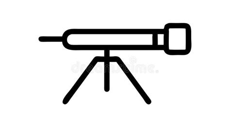 Telescope On Tripod Icon For Astronomy Observation Science Vector Design Generative Ai Stock
