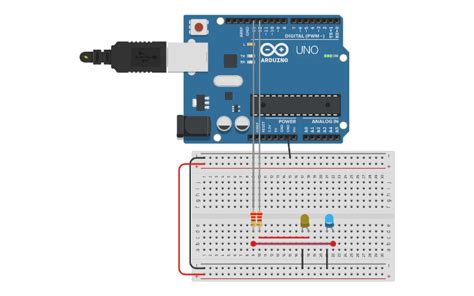 circuit design arduino 2 led tinkercad