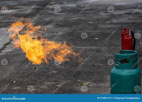 Basic Fire Fighting And Evacuation Fire Drill Simulation Training Royalty Free Stock Image
