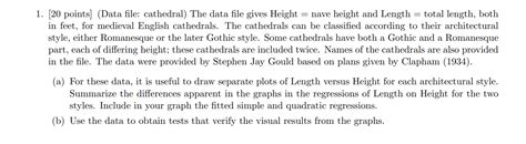 solved 1 [20 points] data file cathedral the data file