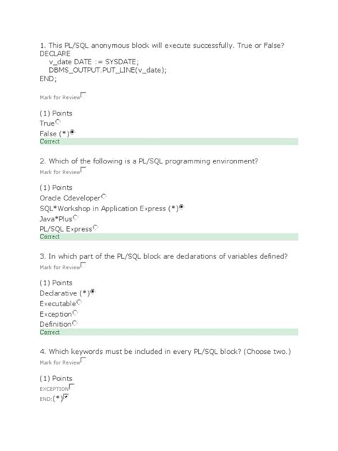 quiz 1 pdf pl sql sql