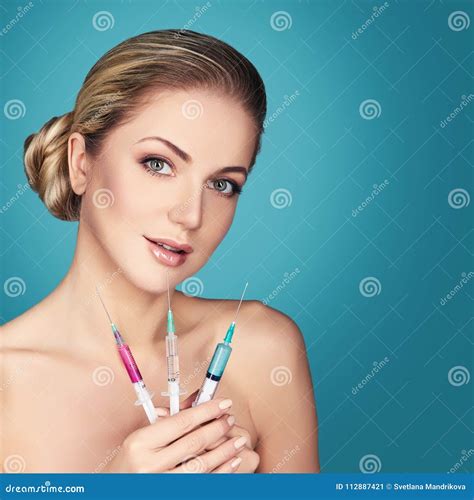 Beautiful Girl Getting Beauty Injections Stock Image Image Of