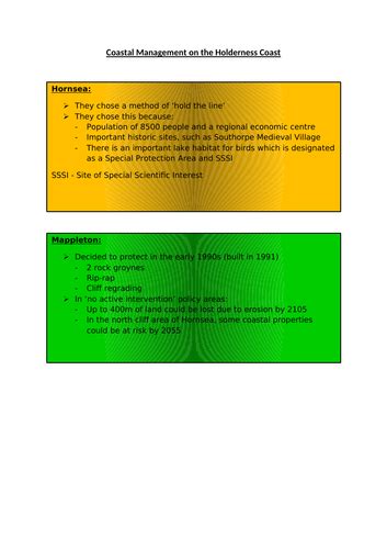 Coasts Notes Edexcel A Level Geography Teaching Resources
