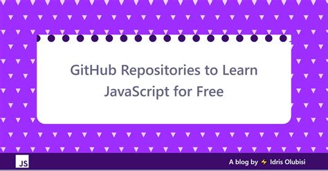 Free Javascript Learning On Github Repos