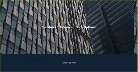 Advanced Boot Options For Windows 7 A Solution To Computer Login Issues