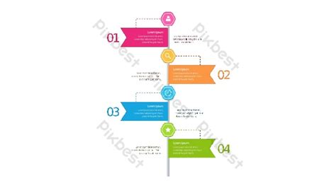 Linear Flow Chart PPT Element PowerPoint PPTX Template Free Download Pikbest