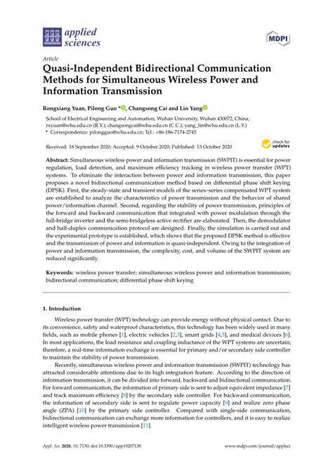 Pdf Quasi Independent Bidirectional Communication Methods For