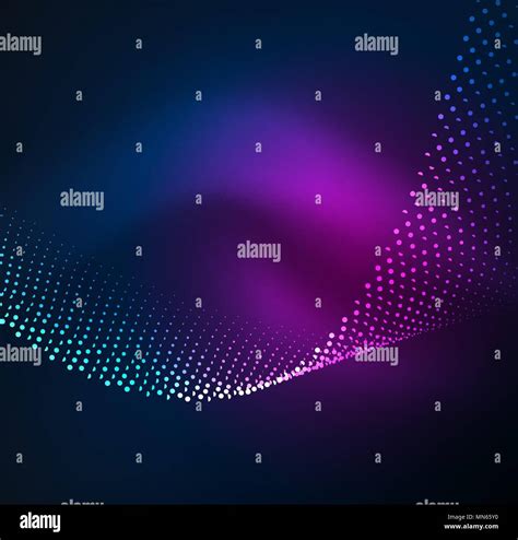 3d Illuminated Wave Of Glowing Particles 3d Illuminated Wave Of Glowing Particles Hud Design