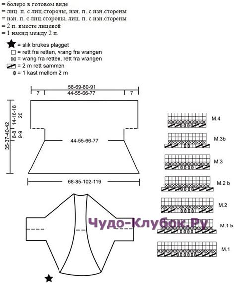 Болеро с волнистым узором спицами Чудо Клубок Ру