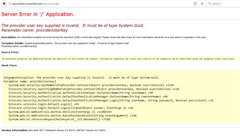 Sitecore On Azure Paas Ad Integration Login Attempt Leads To Application Crash When