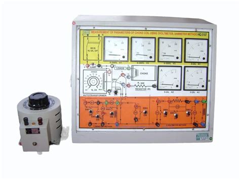 Measurement Of Power And Parameters Of Choke Coil Using 3 Ammeter And 3volt Meter Hiq 5107 At