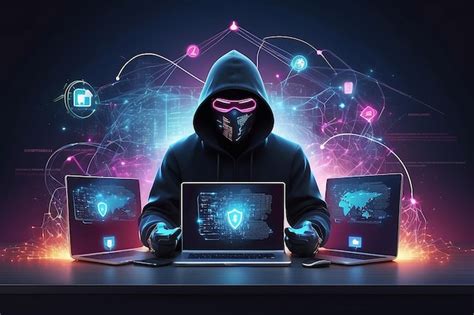 Cyber Security And Antivirus On Network Concept Hacker And Spam