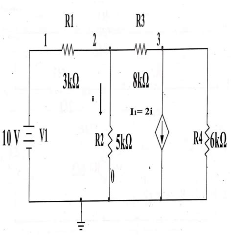 solved circuit with dependent current source