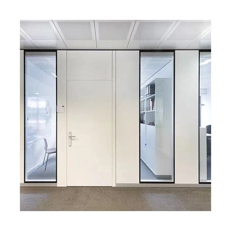 Modular System Design Custom Aluminum Frame Glass Office Room Divider