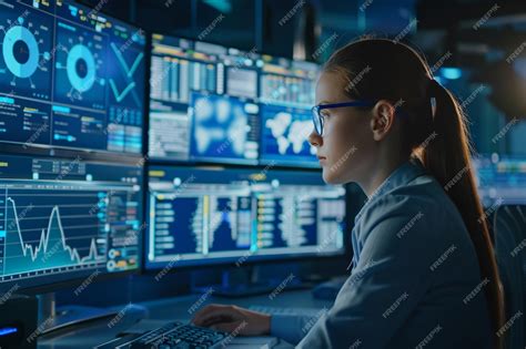 premium photo big data monitoring of computer