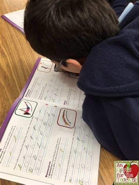 An Apple For The Teacher Teaching Cursive