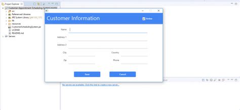 customer information management system in java using eclipse with