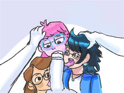 Rule 34 1boy 3girls Aboundlesspotat Black Hair Blowjob Brown Hair