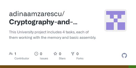 github adinaamzarescu cryptography and assembly this university