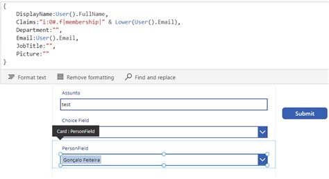Solved Filling A Column Of Type Person In A Form Power Platform