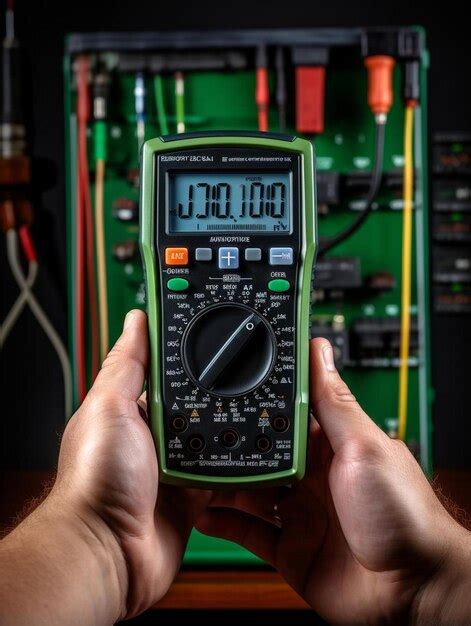 Premium Ai Image Electrical Measurements With Multimeter Tester Electrical Background