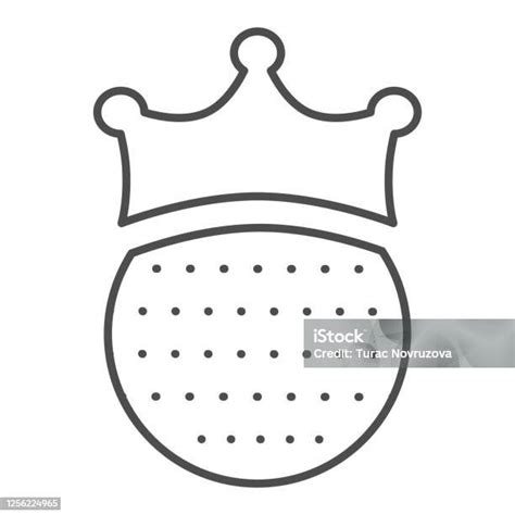 크라운 얇은 라인 아이콘골프공 스포츠 컨셉 킹 오브 골프 사인 모바일 컨셉과 웹 디자인의 윤곽 스타일인 크라운 아이콘을 착용 벡터 그래픽 Championship에 대한 스톡