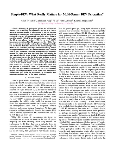 Simple Bev What Really Matters For Multi Sensor Bev Perception
